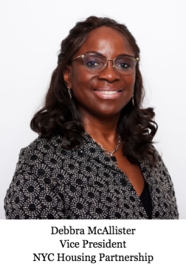 DEBBRA McALLISTER JOINS THE NYC HOUSING PARTNERSHIP